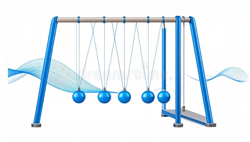 A Vibrant Illustration of Newton S Cradle Demonstrating Physics and ...