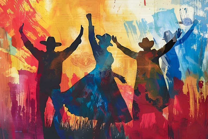 Illustration of People Celebrating Juneteenth Stock Image - Image of ...