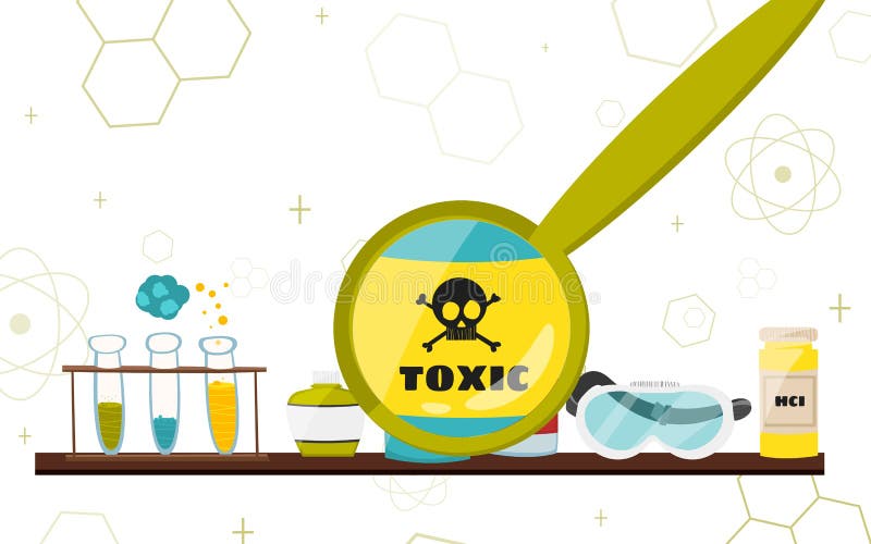 Colorful Illustration with Scientific Instruments and Equipment for ...
