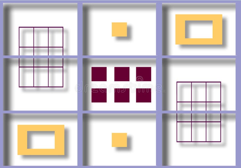 Colorful Illustration of Shaded Squares . Stock Illustration ...