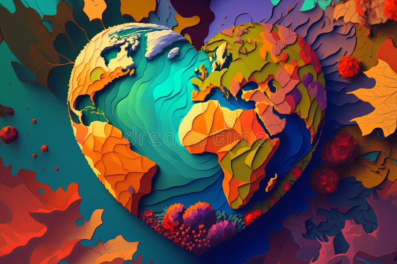 A Heart for the Environment, Generative AI Stock Image - Image of ...