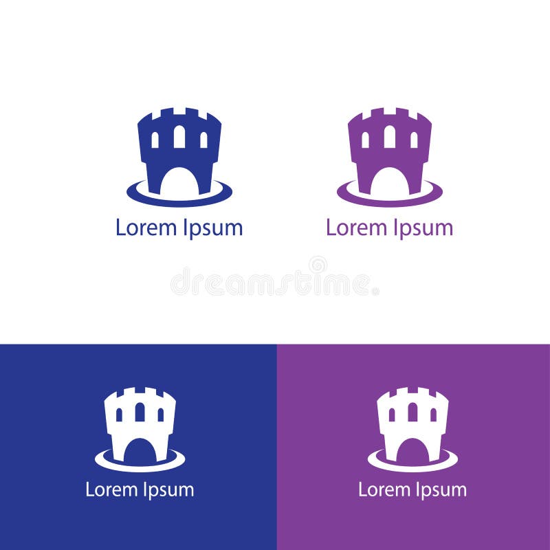 Fort Logo Design, Castle Vector Illustration. Stock Illustration ...
