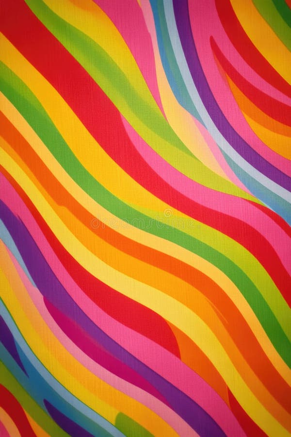 A Colorful Illustration of Wavy Lines with Varying Hues Stock Image ...