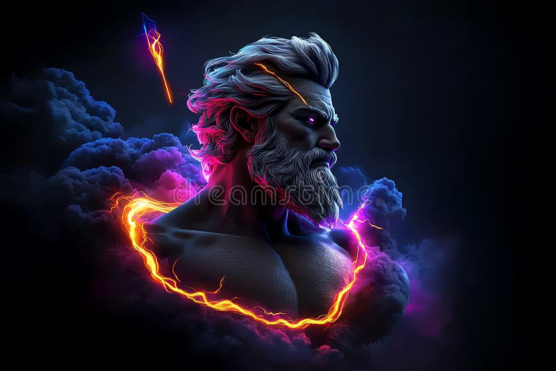 A Colorful Illustration of Zeus As a Protector of Mankind, with His ...