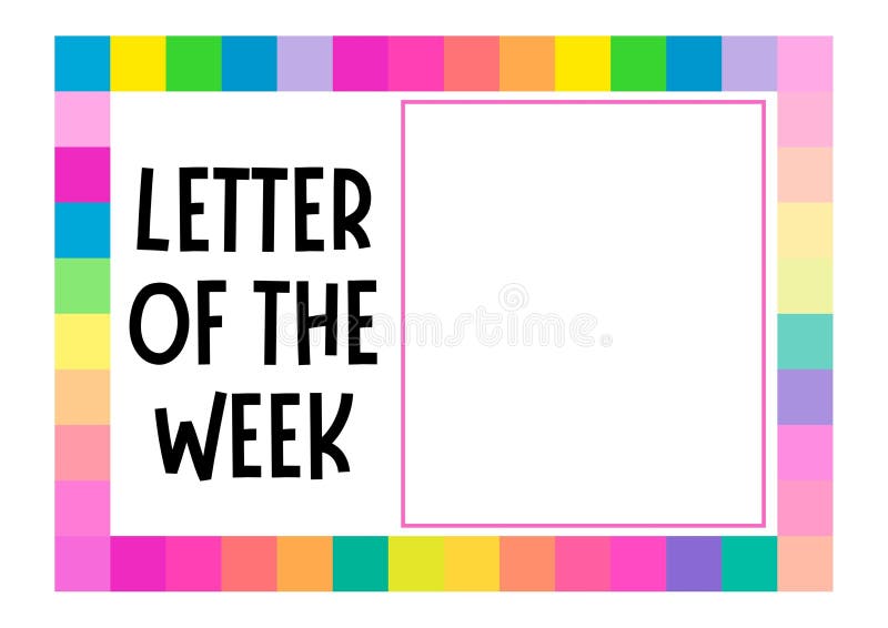 Colorful Illustrative Letter of the Week Circle Time Chart Flashcards ...