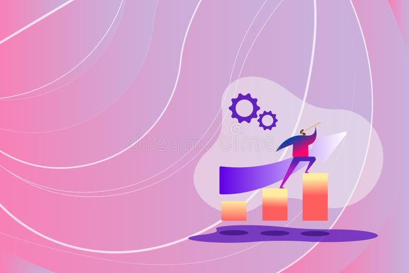 Colorful Image Displaying Progress, Abstract Leading Moving Forward ...