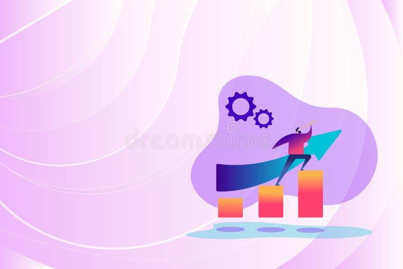 Colorful Image Displaying Progress, Abstract Leading Moving Forward ...