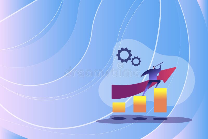 Colorful Image Displaying Progress, Abstract Leading Moving Forward ...