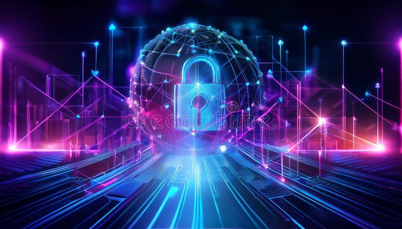 A Colorful Image of a Globe with a Keyhole in the Middle Stock ...