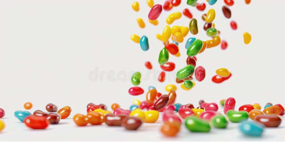 A Colorful Image of Jelly Beans Falling from Above, Great for Use in ...