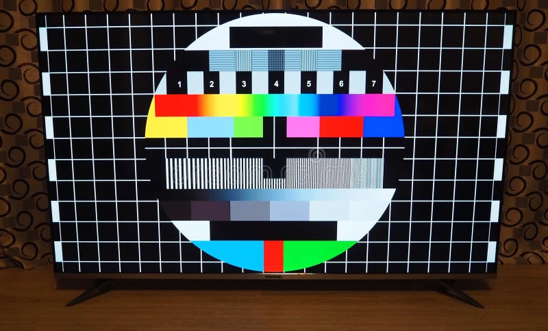 Colorful Image of LED TV. Colorful Image on the Big TV Screen Editorial ...