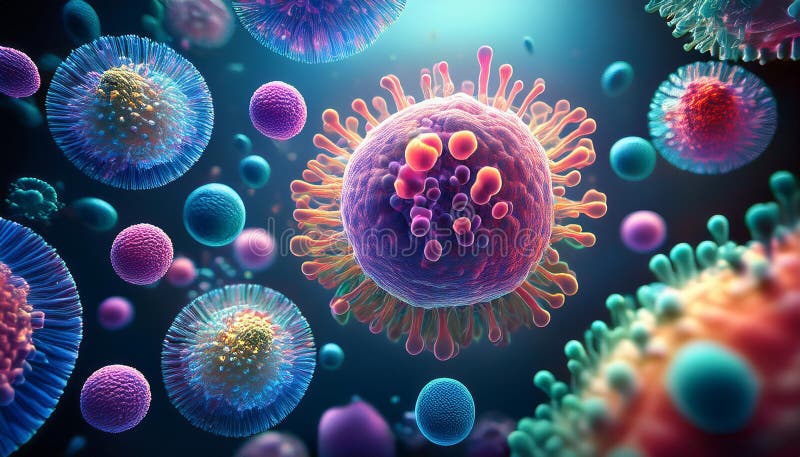 Many Different Colored Bacteria Stock Illustrations – 8 Many Different ...