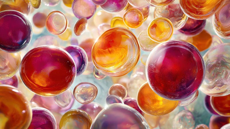 A Colorful Image of Many Different Colored Spheres Stock Illustration ...