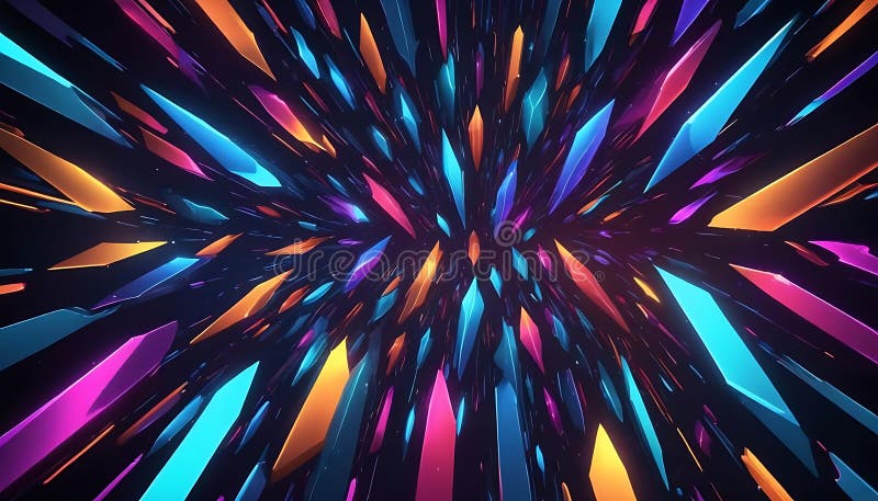 A Colorful Image of a Spiral with Many Different Colored Shapes ...