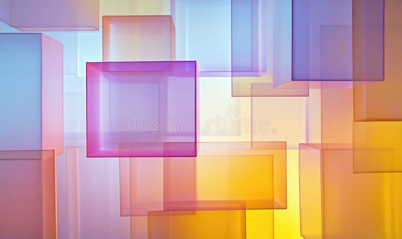 A Colorful Image of Squares and Rectangles with a Pink Square in the ...