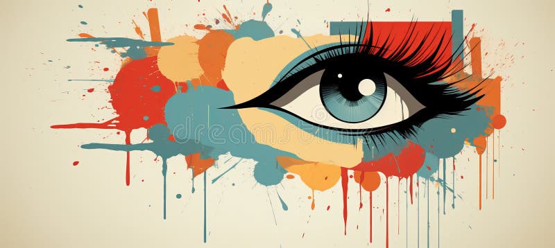 Colorful and Imaginative Abstract Eye on a Captivating Pastel ...