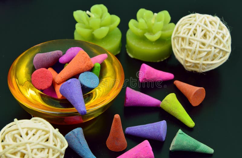 Colorful incense stock photo. Image of color, calm, exotic - 85985694