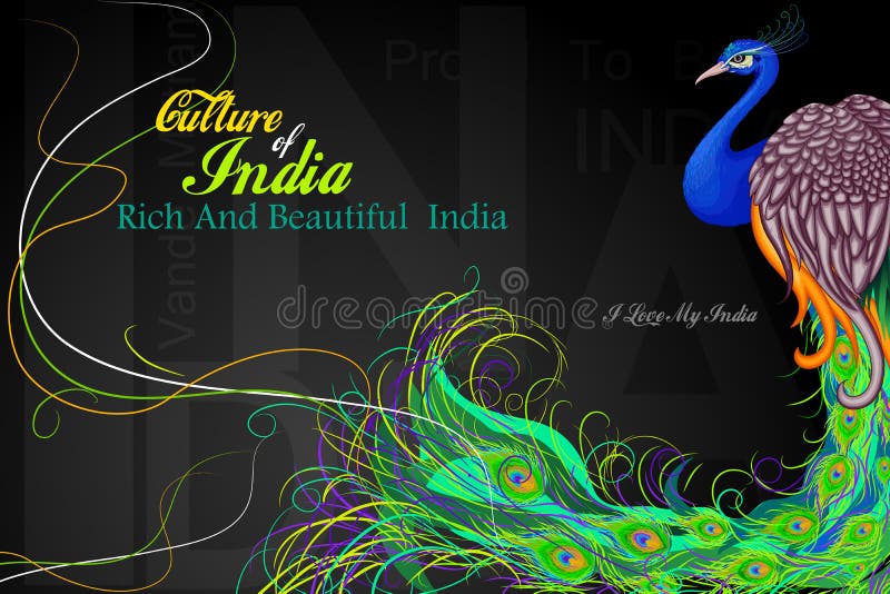 Colorful Decorated Peacock Stock Vector Illustration Of Decor 31935248