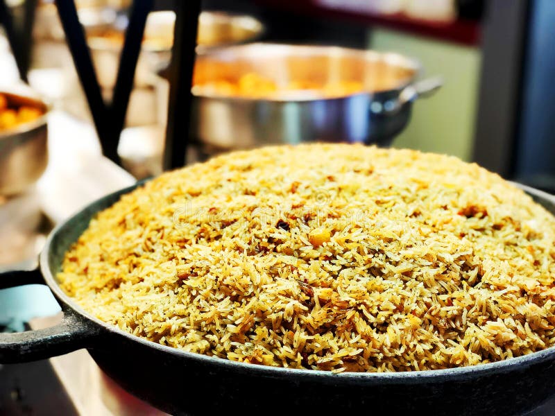 A Colorful Indian Rice Dish Made from Basmati Rices Spices and Fresh ...