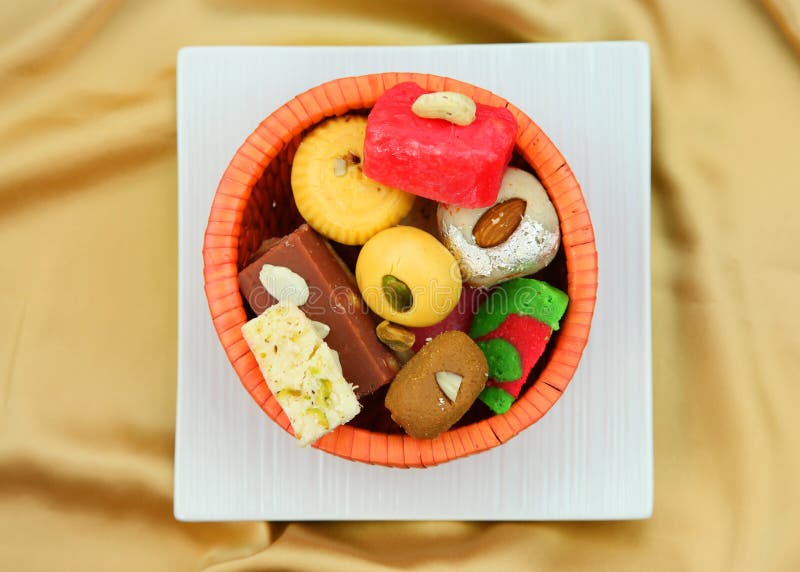 Colorful Indian sweets stock photo. Image of dish, combination - 31090492