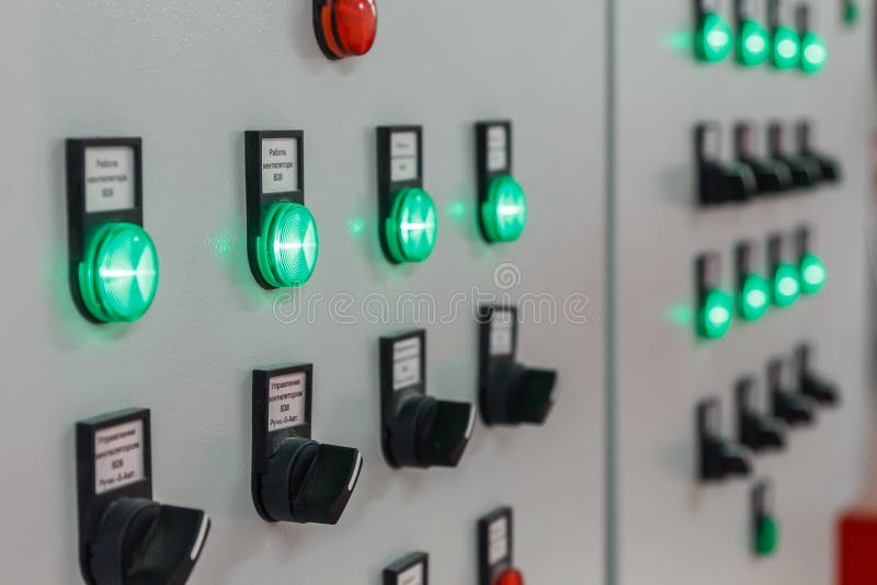 Colorful Indicators and Luminous Buttons on the Instrument Panel Stock ...