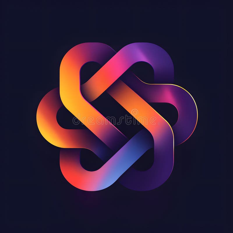 Colorful Infinity Loop Logo on Dark Background for Modern Branding ...