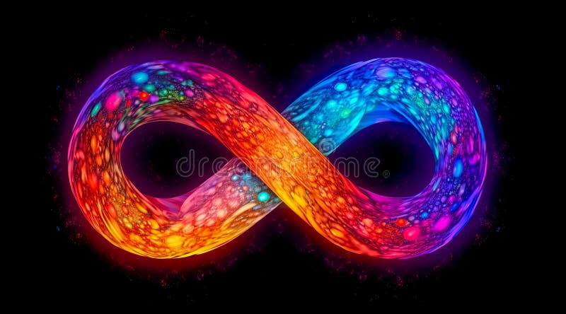 Colorful Infinity Shape Background. Infinity Symbol. Design for ...