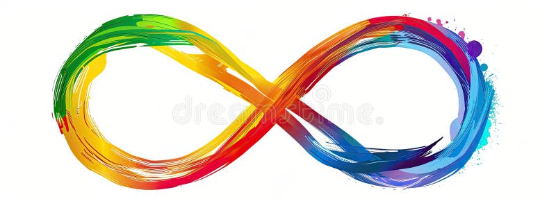Colorful Infinity Sign Close-up. Selective Focus Stock Illustration ...