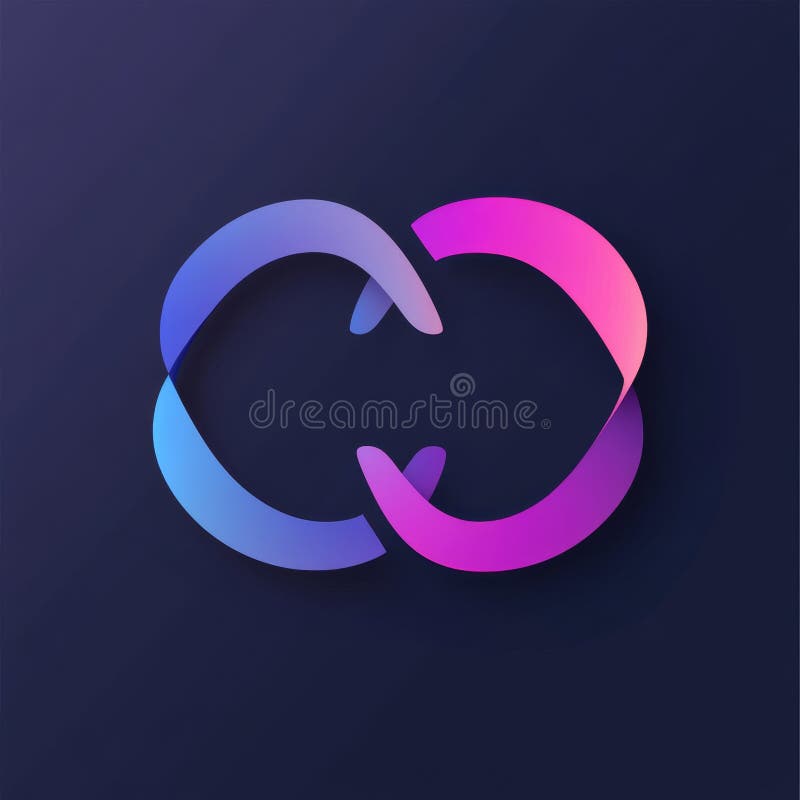 Colorful Infinity Sign on Dark Blue Background. Vector Design Element ...