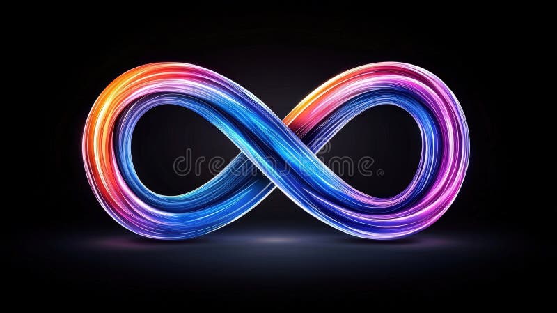 Colorful Infinity Symbol in Abstract Design Representing Endless Possibilities and Concepts ...