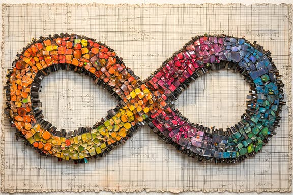 Colorful Infinity Symbol Art Stock Illustration - Illustration of ...