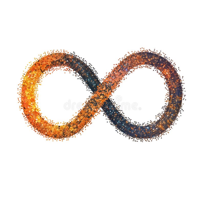 Colorful Infinity Symbol Created with Particles Representing Continuity ...