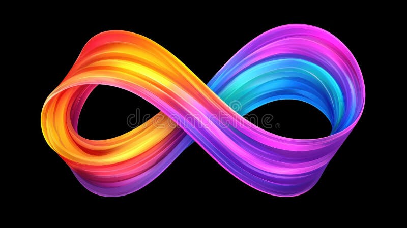 A Colorful Infinity Symbol. Stock Photo - Image of purple, shade: 369018912