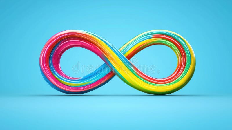 A Colorful Infinity Symbol. Stock Photo - Image of text, devoid: 384956520