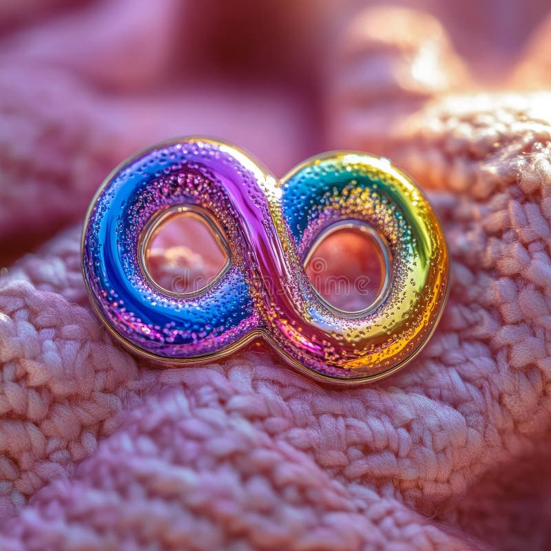 Colorful Infinity Symbol on Textured Background Representing Diversity ...