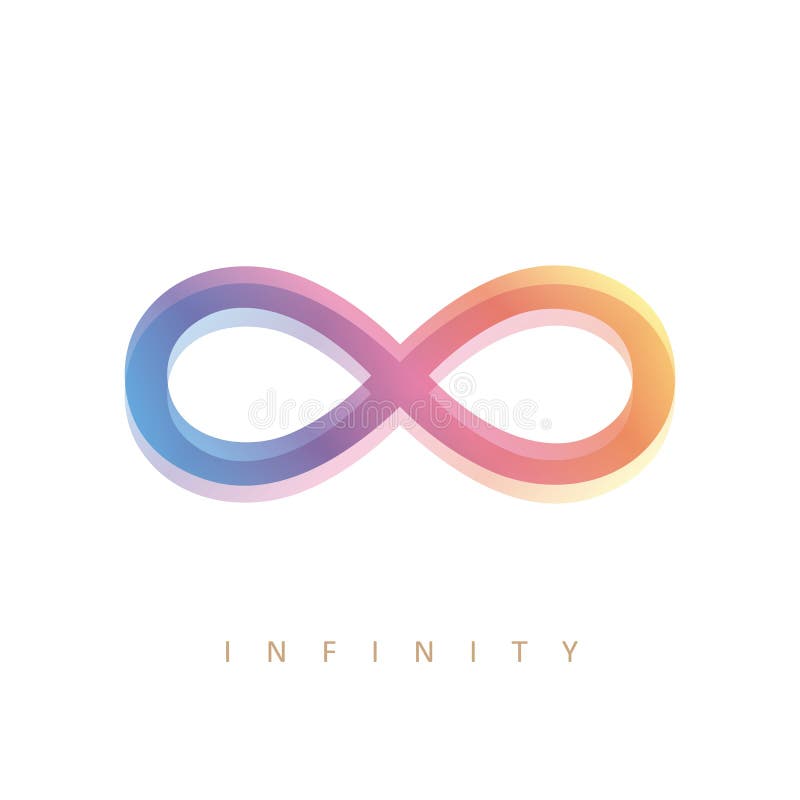 Colorful Infinity Symbol on White Background Stock Vector ...