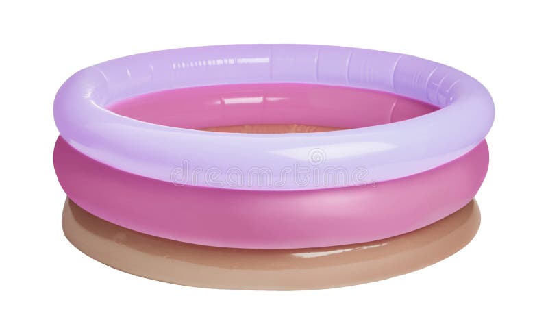 Colorful Inflatable Rubber Pool on White Background Stock Image - Image ...
