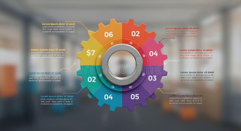 A Colorful Infographic Featuring a Gear-like Wheel Divided into Six ...