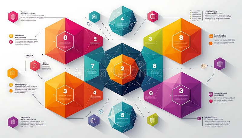 Geometric Data Visualization Stock Illustration - Illustration of ...