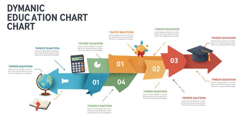 Colorful Infographic Illustrating an Educational Process with a ...