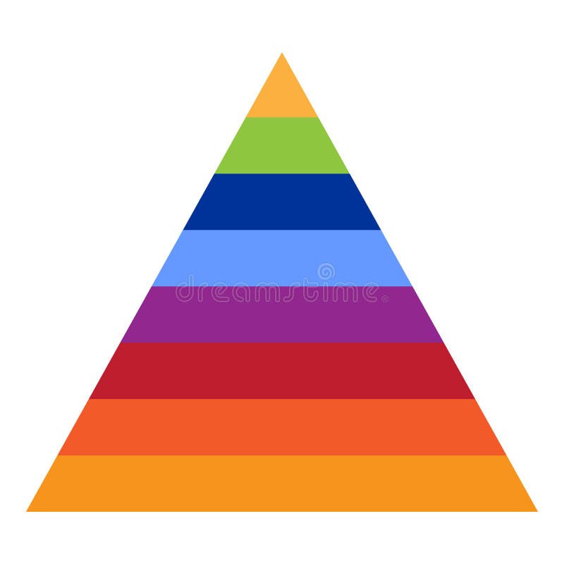 Colorful Infographic Pyramid Hierarchy Stock Vector - Illustration of ...