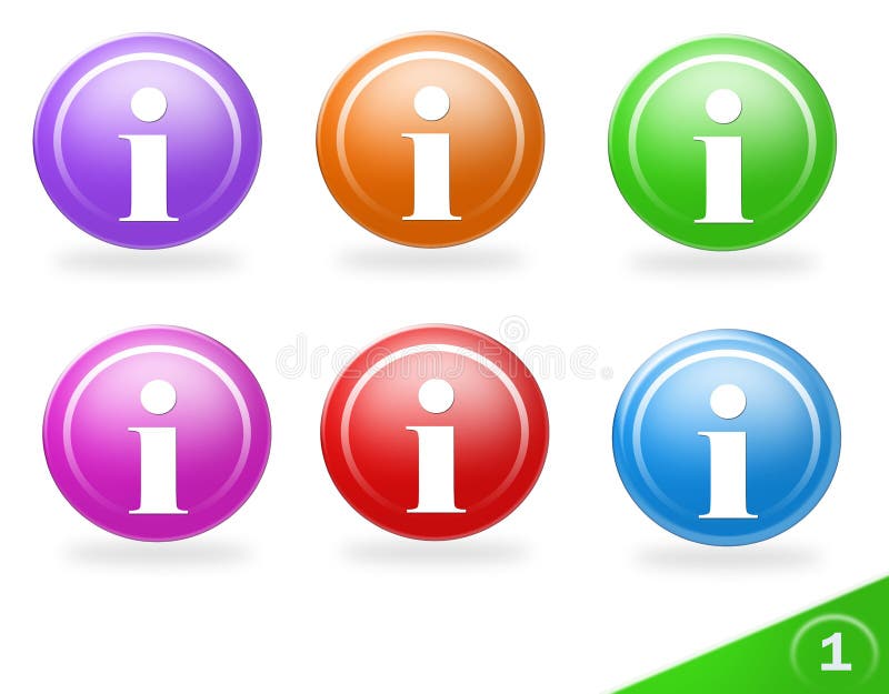 Information button set stock illustration. Illustration of glossy ...