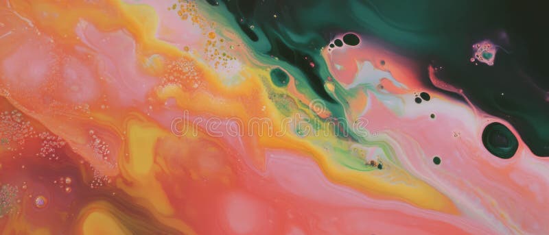 Colorful Ink and Alcohol Textures Blend in Vibrant Patterns Across the ...