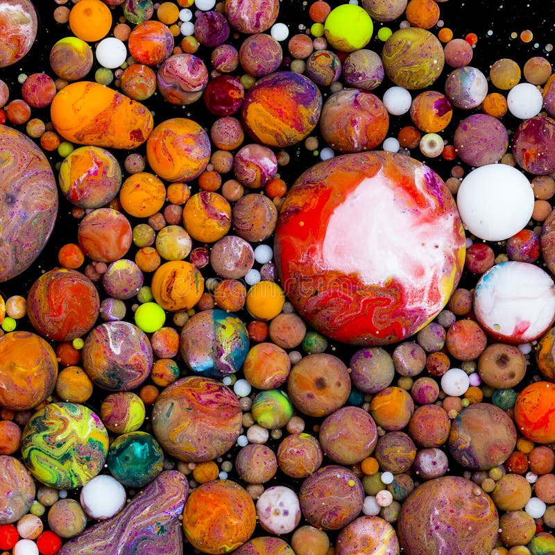 Colorful ink balls stock image. Image of design, circle - 238325827