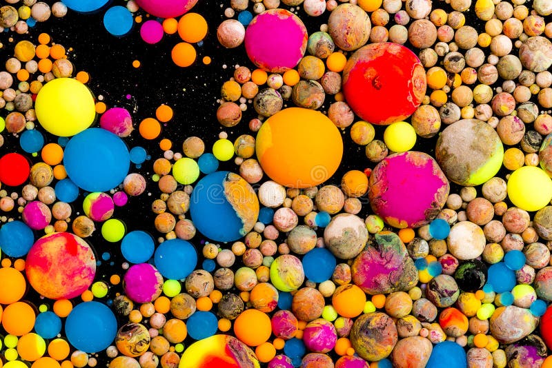 Colorful ink balls stock photo. Image of design, decorative - 238325966