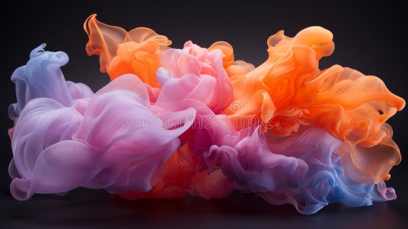 Colorful Ink on a Black Background Stock Illustration - Illustration of ...