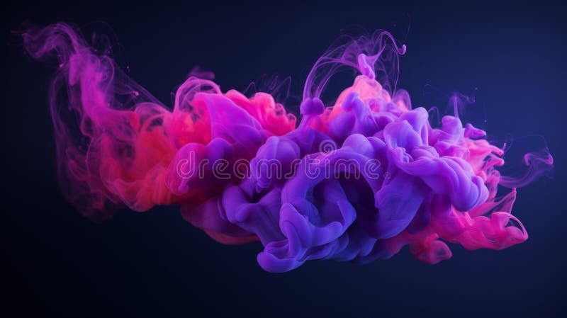 Colorful Ink on a Black Background Stock Illustration - Illustration of ...