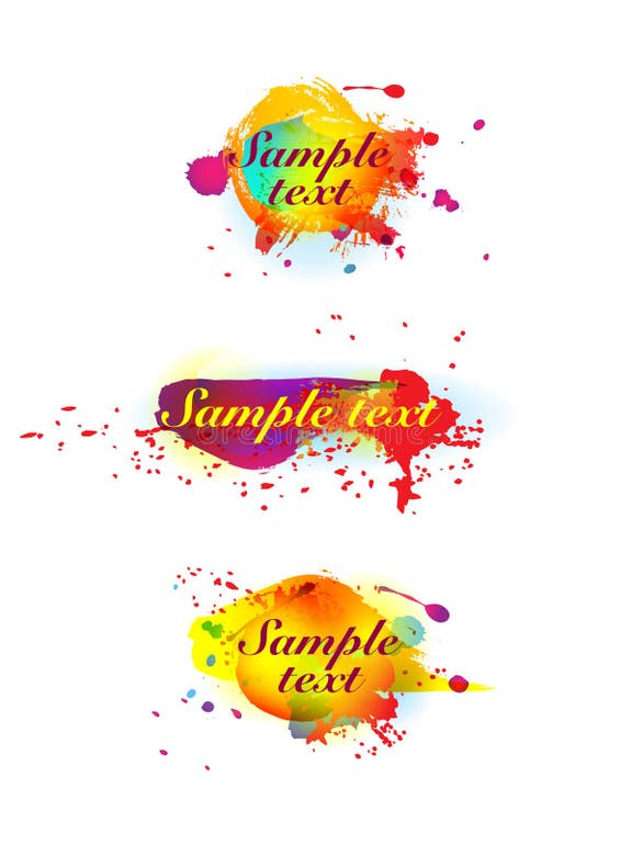 Colorful ink blots stock vector. Illustration of messy - 22715427