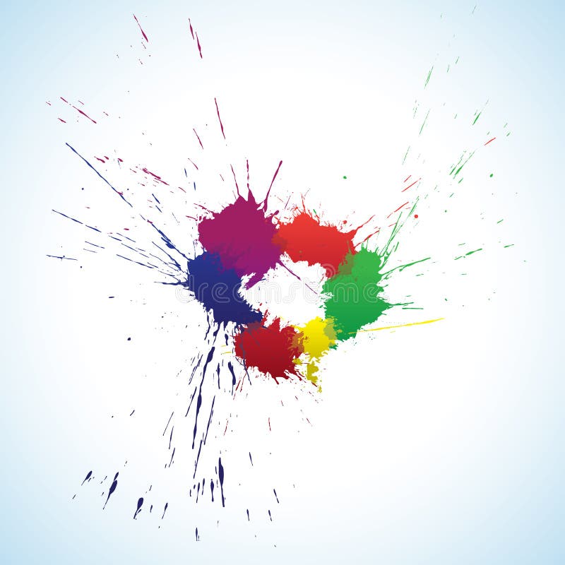 Colorful ink blots ring stock vector. Illustration of background - 29415432