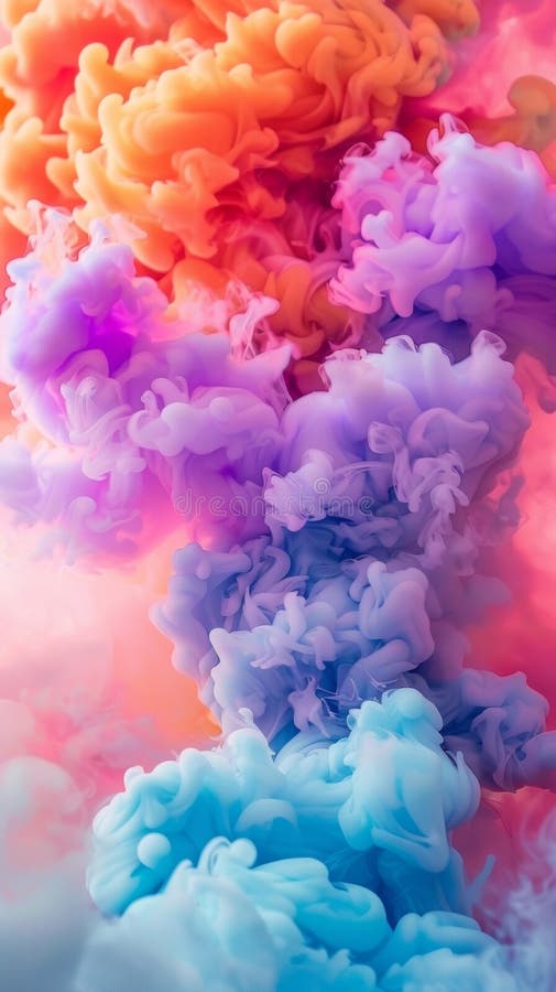 Colorful Ink Cloud in Water Stock Photo - Image of blue, decorative ...